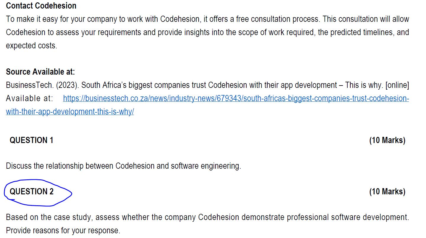 Solved Based on the case study, assess whether the company | Chegg.com