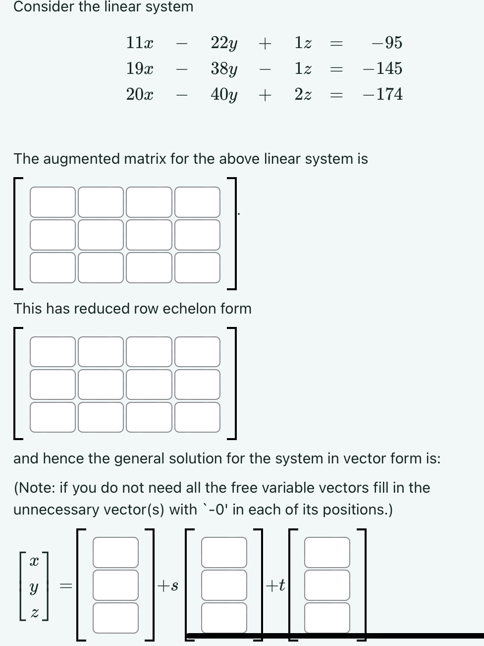 Solved Consider the linear | Chegg.com