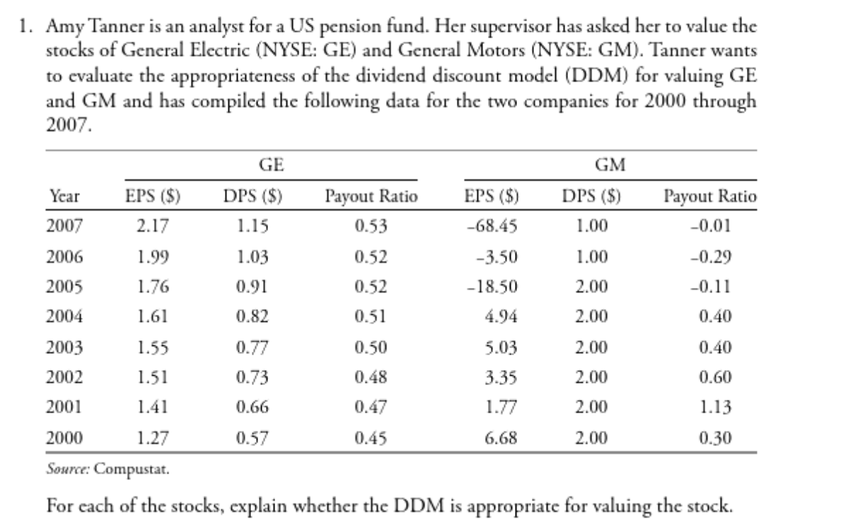 Solved Amy Tanner is an analyst for a US pension fund. Her | Chegg.com