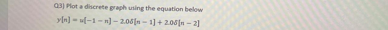 Solved Q3) Plot a discrete graph using the equation below | Chegg.com