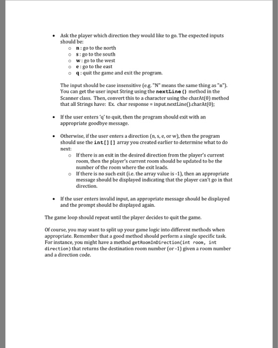 Solved 1 of 10 Homework 4: Adventure Game Description: The | Chegg.com