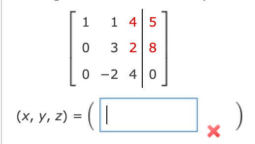 Solved An augmented matrix for a system of linear | Chegg.com
