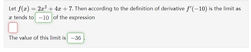 Solved Let f(x)=2x2+4x+7. Then according to the definition | Chegg.com