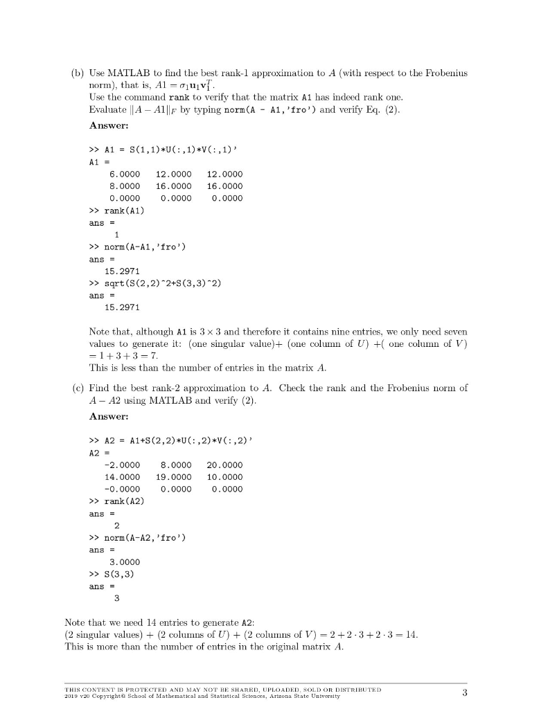 MAT 343 Laboratory 6 The SVD Decomposition and Image | Chegg.com