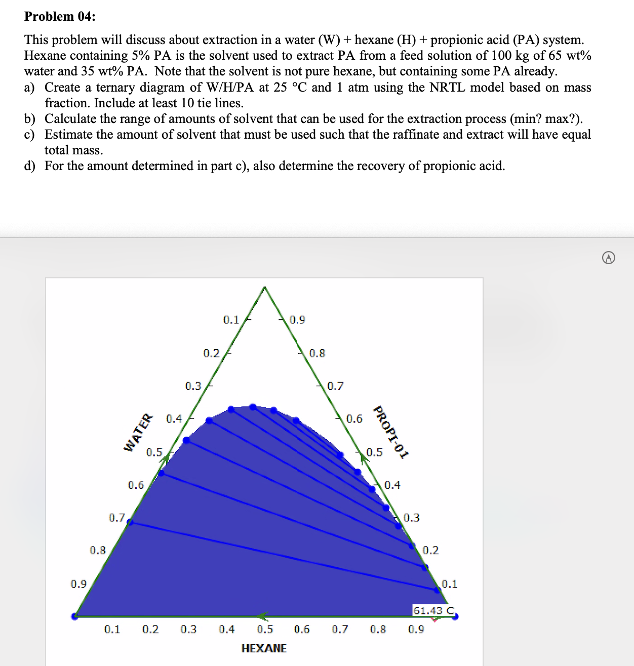 Problem 04:This problem will discuss about extraction | Chegg.com