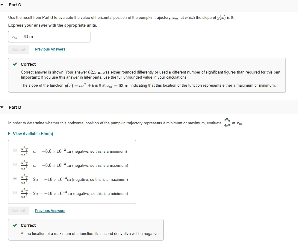 Solved Part G What Are The Corresponding Minimum And Maximum