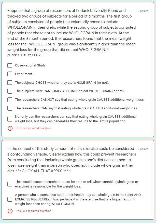 Solved 3 points Suppose that a group of researchers at | Chegg.com