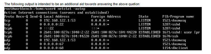 Solved Which command and flags produced this output? | Chegg.com