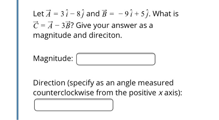 Solved Vector A below has a magnitude of 2.80 m and is | Chegg.com