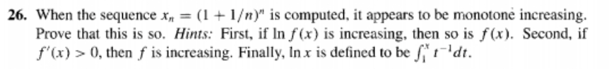 Solved 66. When the sequence xn=(1+1/n)n is computed, it | Chegg.com