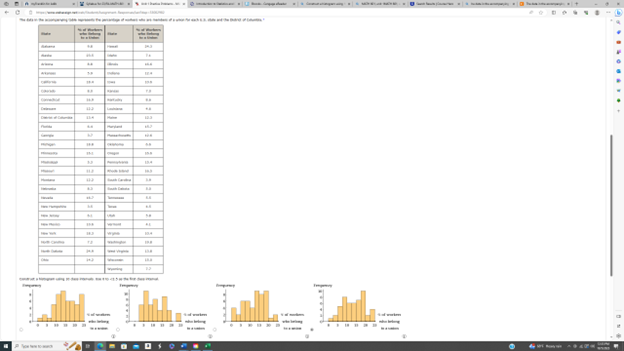 !. Select the right histogram from above picture2. | Chegg.com