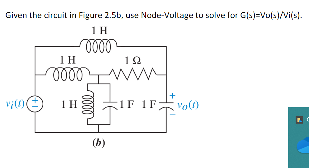 Solved Given the circuit in Figure 2.5 b, use Node-Voltage | Chegg.com