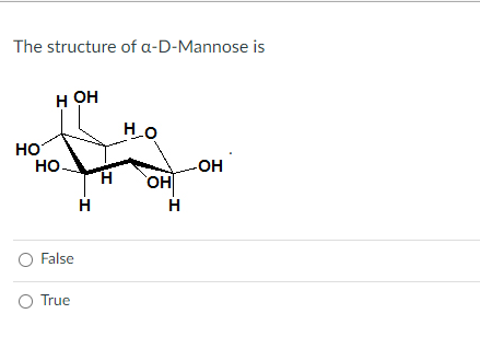 Solved The structure of a-D-Mannose is н он Но но НО. H он | Chegg.com