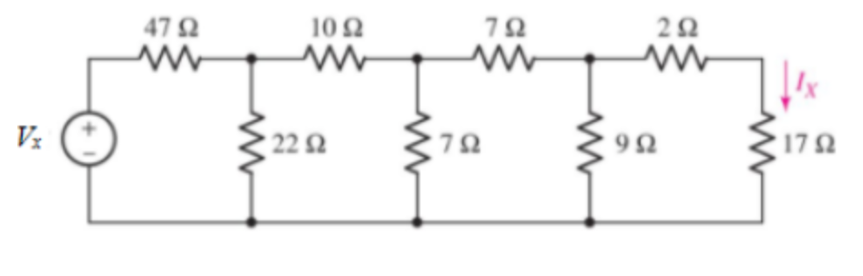 Solved Consider the given circuit where Vx = 14.00 | Chegg.com