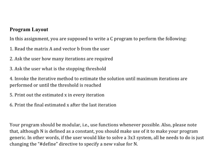 Solved Question 1-Solving a system of linear equations: | Chegg.com
