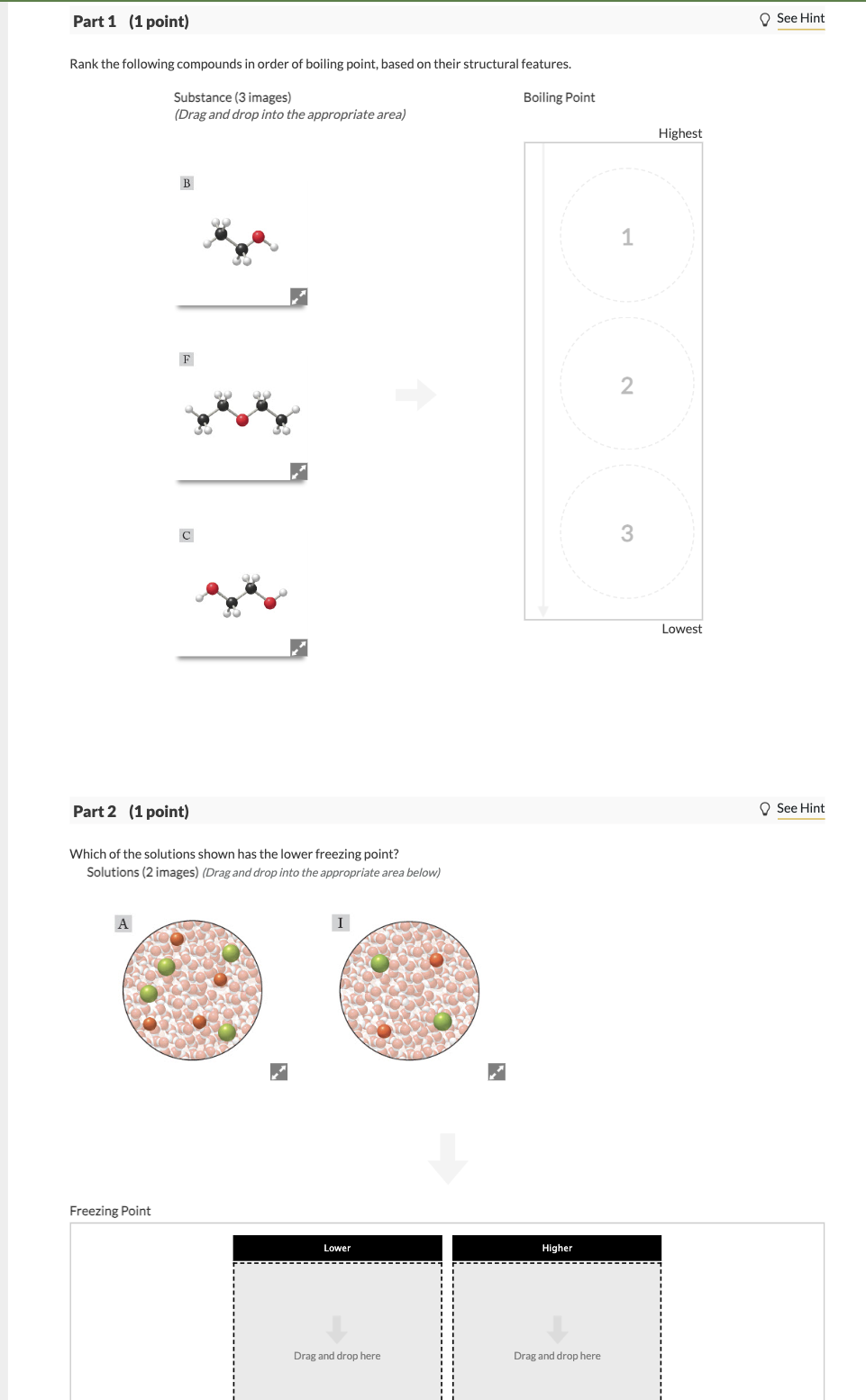 Solved Part 1 (1 ﻿point)Rank the following compounds in | Chegg.com