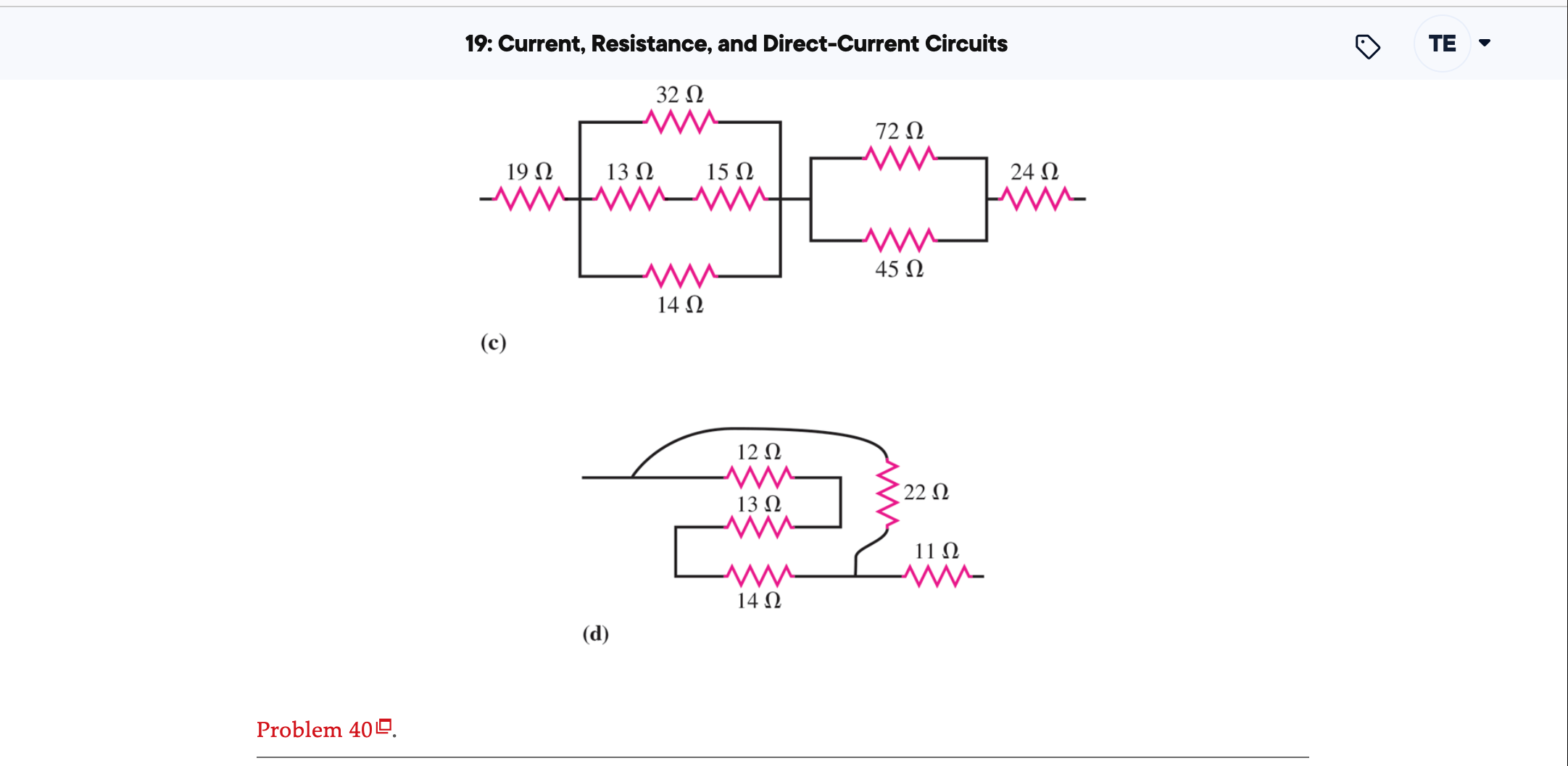 Solved I Find the equivalent resistance of each combination | Chegg.com