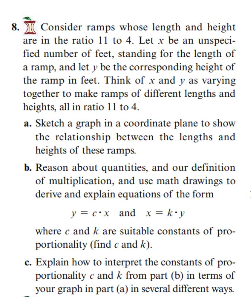 Solved 8. Consider ramps whose length and height are in the | Chegg.com