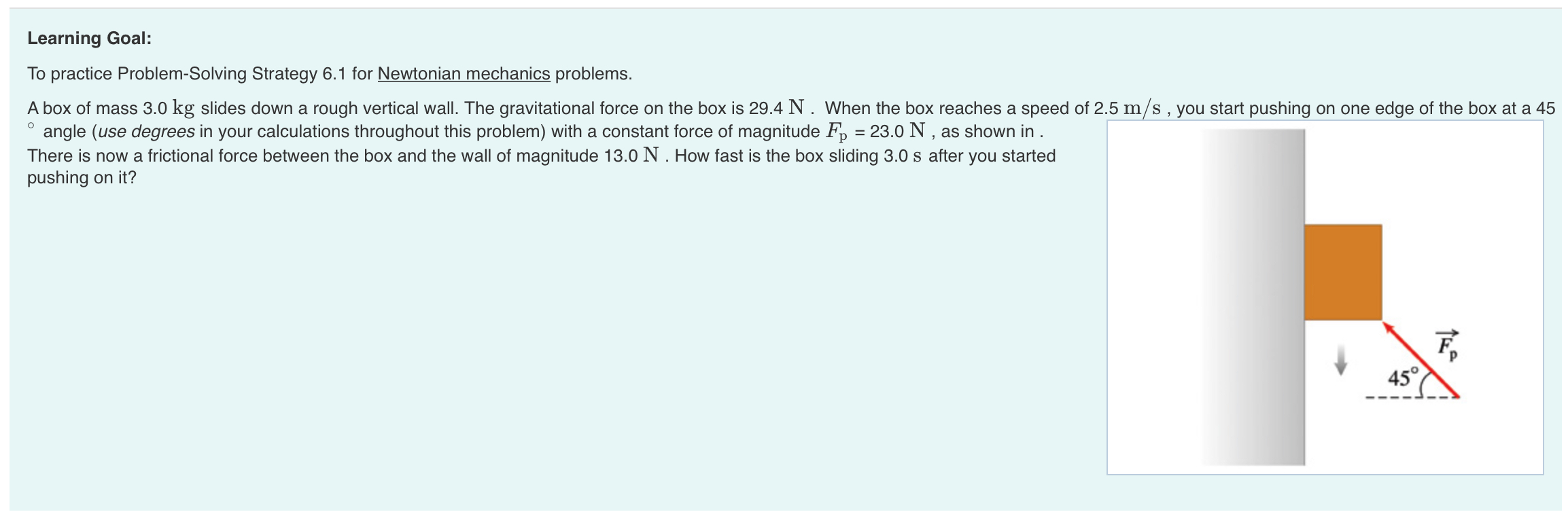 Solved Part C Find the box's speed up at 3.0 s after you | Chegg.com