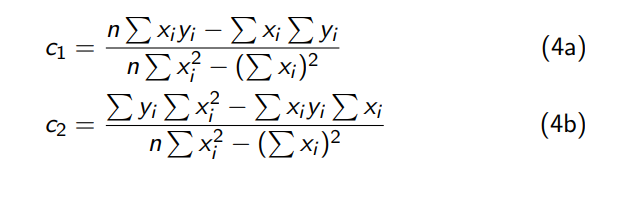 Solved Find the linear curve fit coefficients. Use equations | Chegg.com