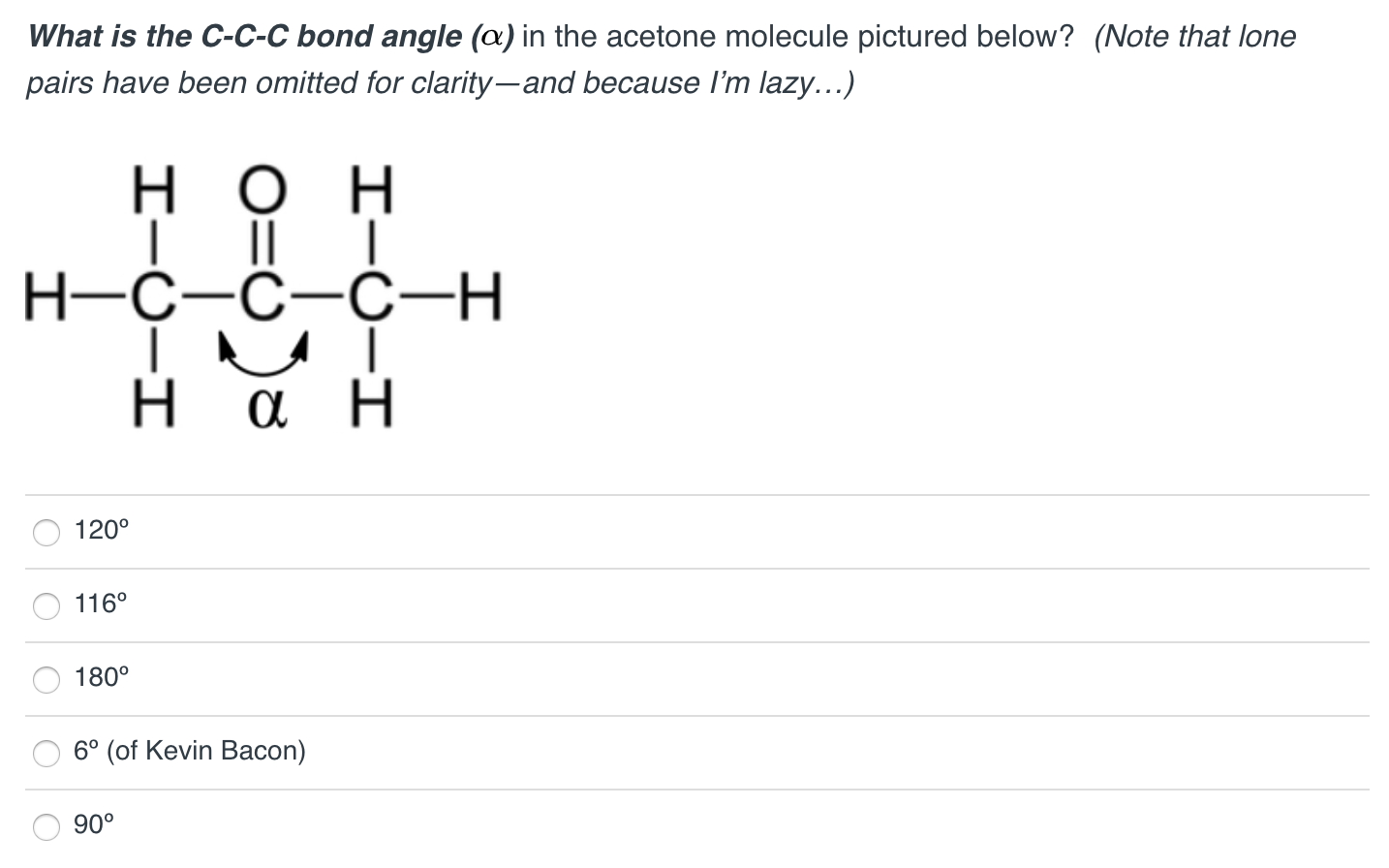 Solved What Is The C C C Bond Angle a In The Acetone Chegg solved-what-is-the-c-c-c-bond-angle-a-in-the-acetone-chegg