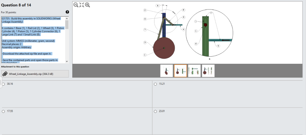 Solved E31701: Build this assembly in SOLIDWORKS (Wheel | Chegg.com