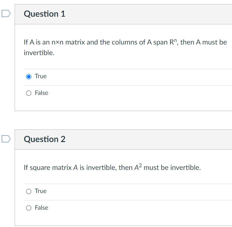Solved If A is an n×n matrix and the columns of A span Rn, | Chegg.com