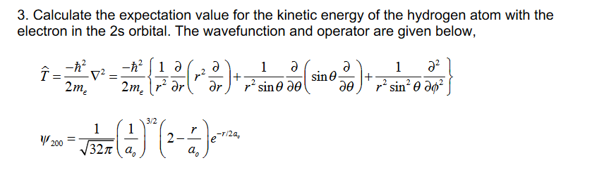 Solved is written in terms of ao and r, and is not a | Chegg.com