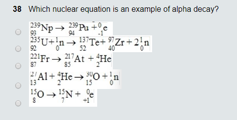 Alpha Radiation Equation