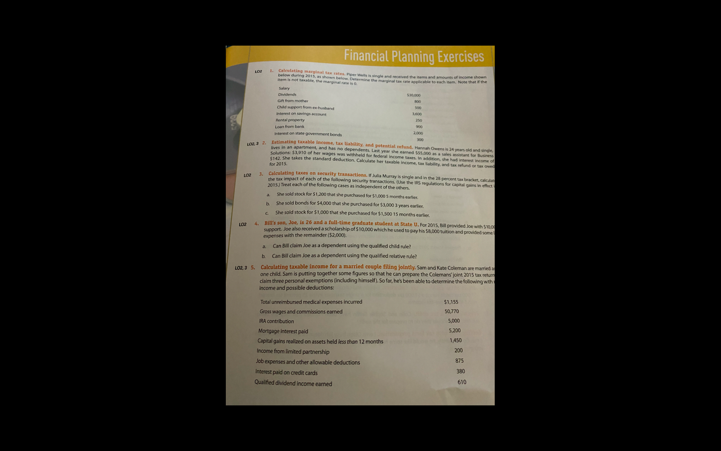 item is not taxable shown below. Determine the and | Chegg.com