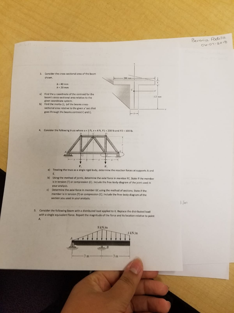 Solved #4 Consider the following truss where a= 3ft, e= 4ft, | Chegg.com