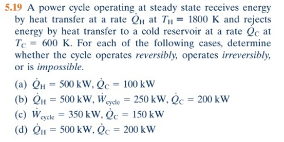 Solved 5.19 A power cycle operating at steady state receives | Chegg.com