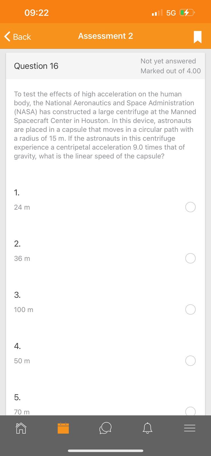 Solved To test the effects of high acceleration on the human | Chegg.com
