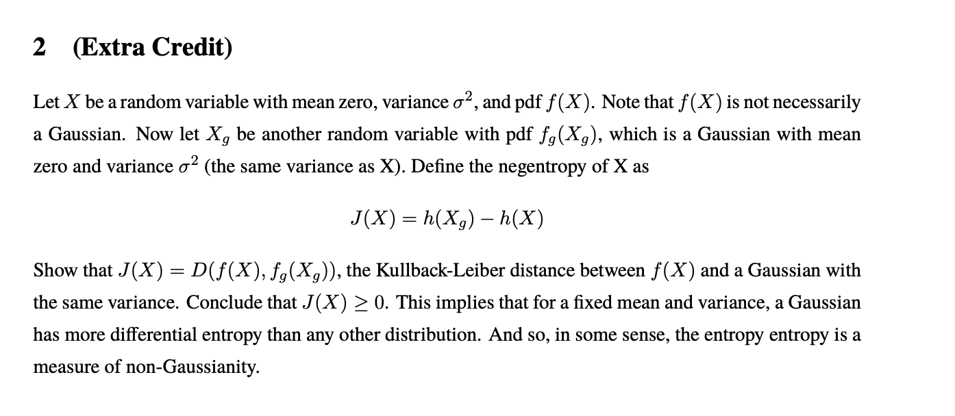 Let X be a random variable with mean zero, variance | Chegg.com