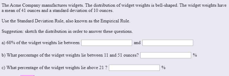 Solved The Acme Company manufactures widgets. The | Chegg.com