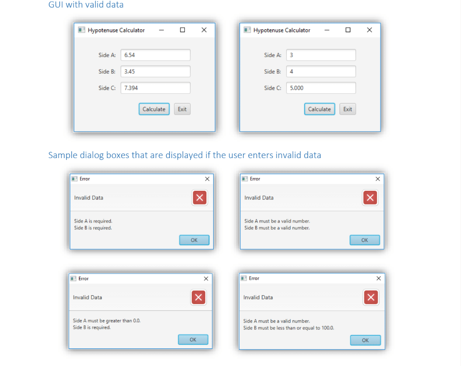 Using java Netbeans create hypotenuse calculator: | Chegg.com