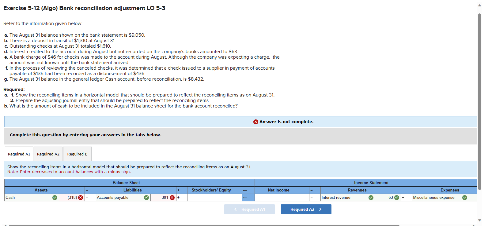 Solved Exercise 5-12 (Algo) Bank reconciliation adjustment | Chegg.com Solved Exercise 5-12 (Algo) Bank reconciliation adjustment | Chegg.com