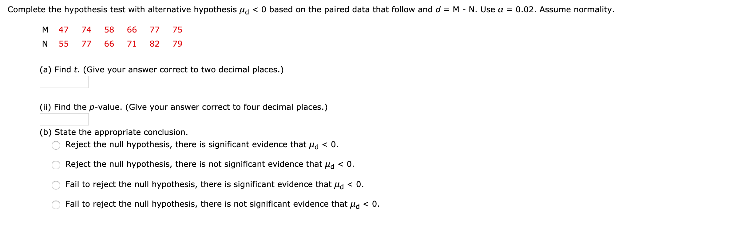 Solved Complete the hypothesis test with alternative | Chegg.com