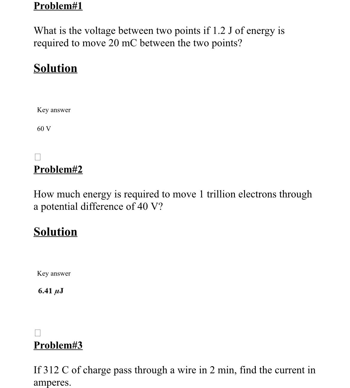 Solved Problem#1What is the voltage between two points if | Chegg.com