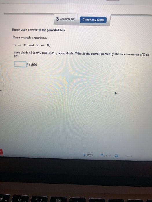 Solved 3 attempts let Check my work Enter your answer in the | Chegg.com