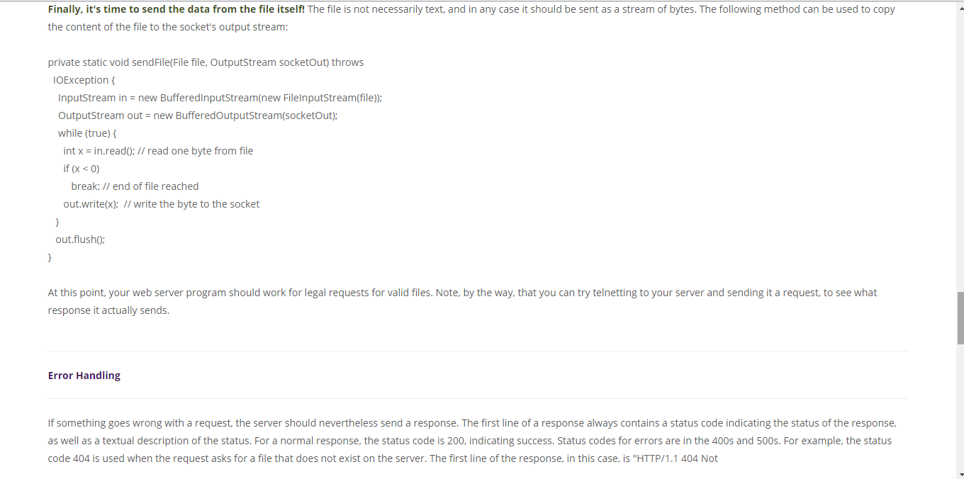 Solved Lab 11: A Web Server The goal of this lab is to write | Chegg.com