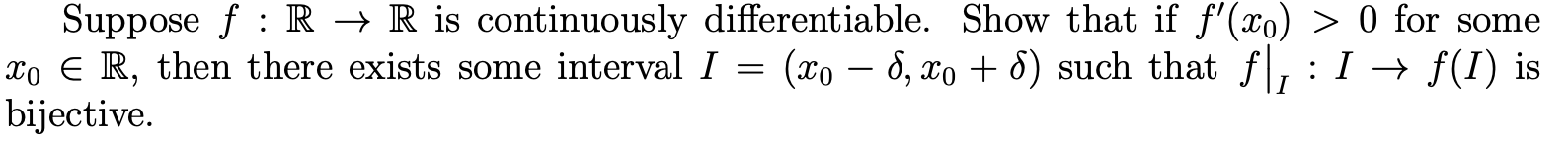 Solved Suppose f:R→R is continuously differentiable. Show | Chegg.com