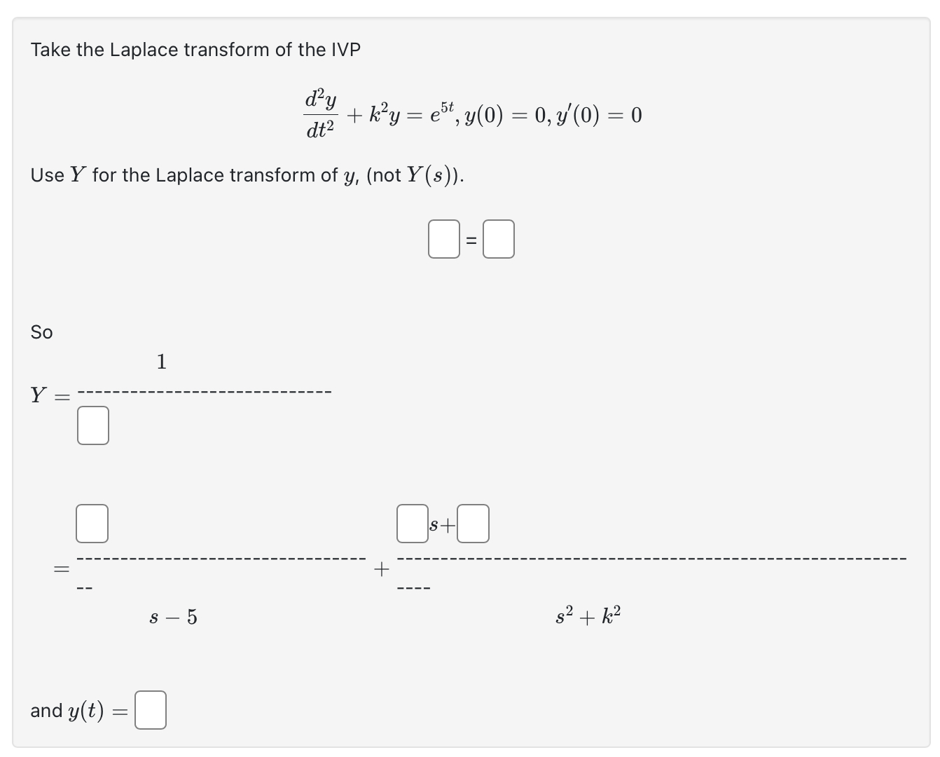Solved Take the Laplace transform of the IVP | Chegg.com
