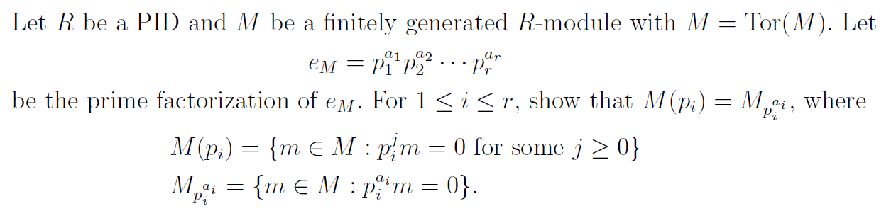 Solved Let R be a PID and M be a finitely generated R-module | Chegg.com
