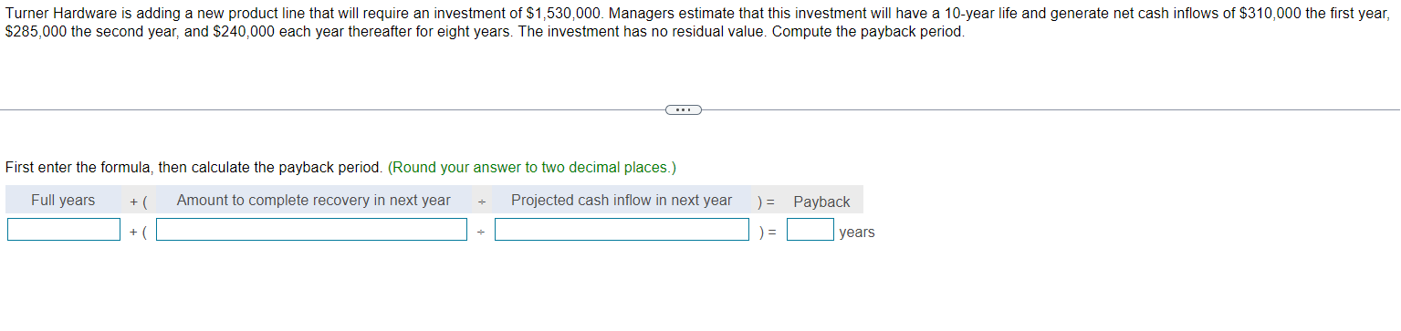 Solved Turner Hardware is adding a new product line that | Chegg.com