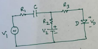 Solved Consider the following diode circuit containing a | Chegg.com