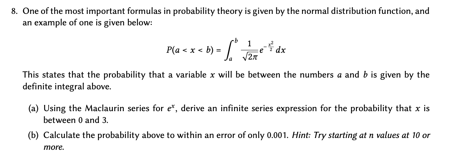 Solved 8. One of the most important formulas in probability | Chegg.com