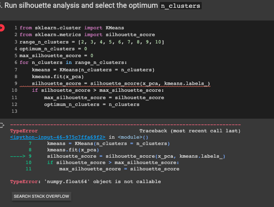 Solved Run silhouette analysis and select the optimum | Chegg.com