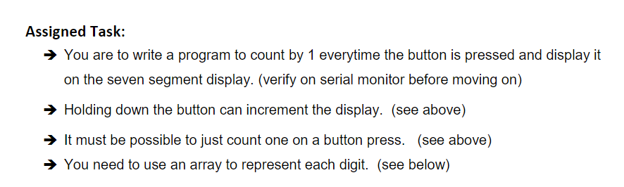 Solved Write a code for an Arduino UNO using the following | Chegg.com