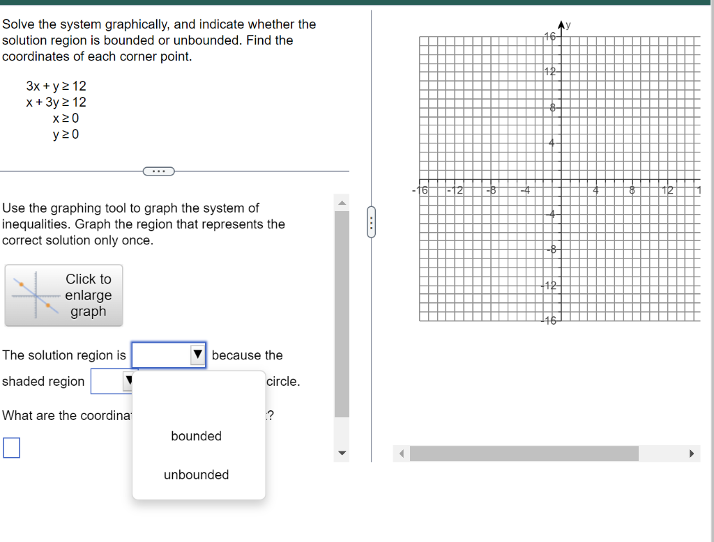 Solved Solve the system graphically, and indicate whether | Chegg.com